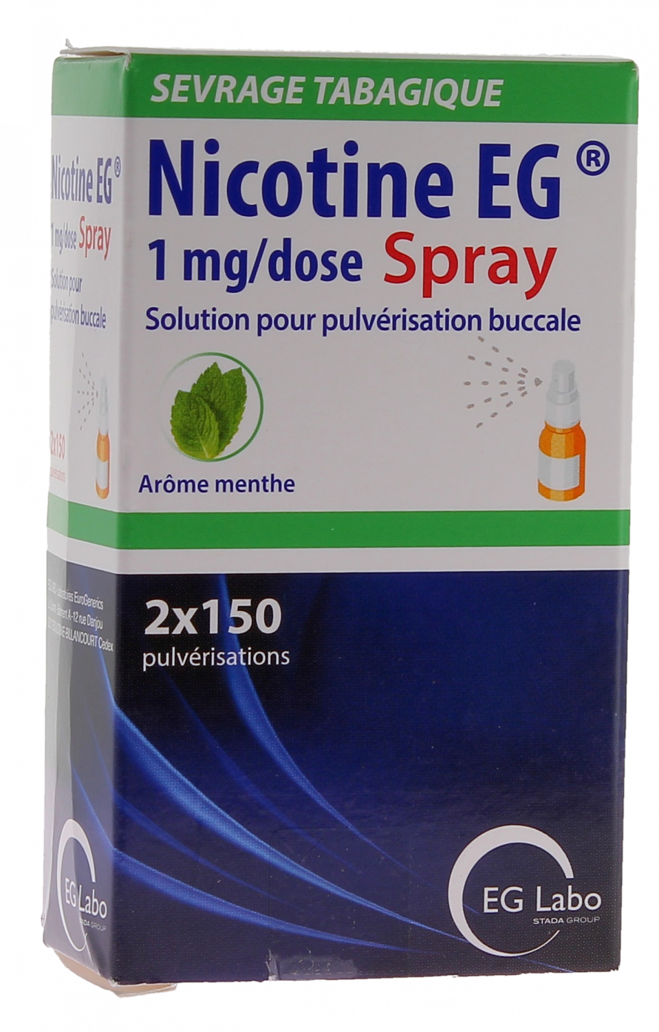 Nicotine EG 1 mg/dose arôme menthe - sevrage tabagique
