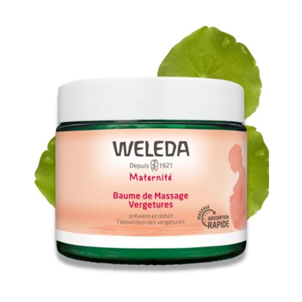 Baume de massage vergetures Weleda - réduit les vergetures