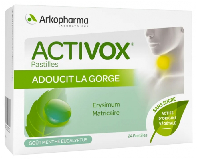 Activox pastilles menthe eucalyptus Arkopharma - maux de gorge