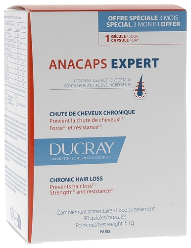 Anacaps Expert Chute de cheveux chronique Ducray - complément ...
