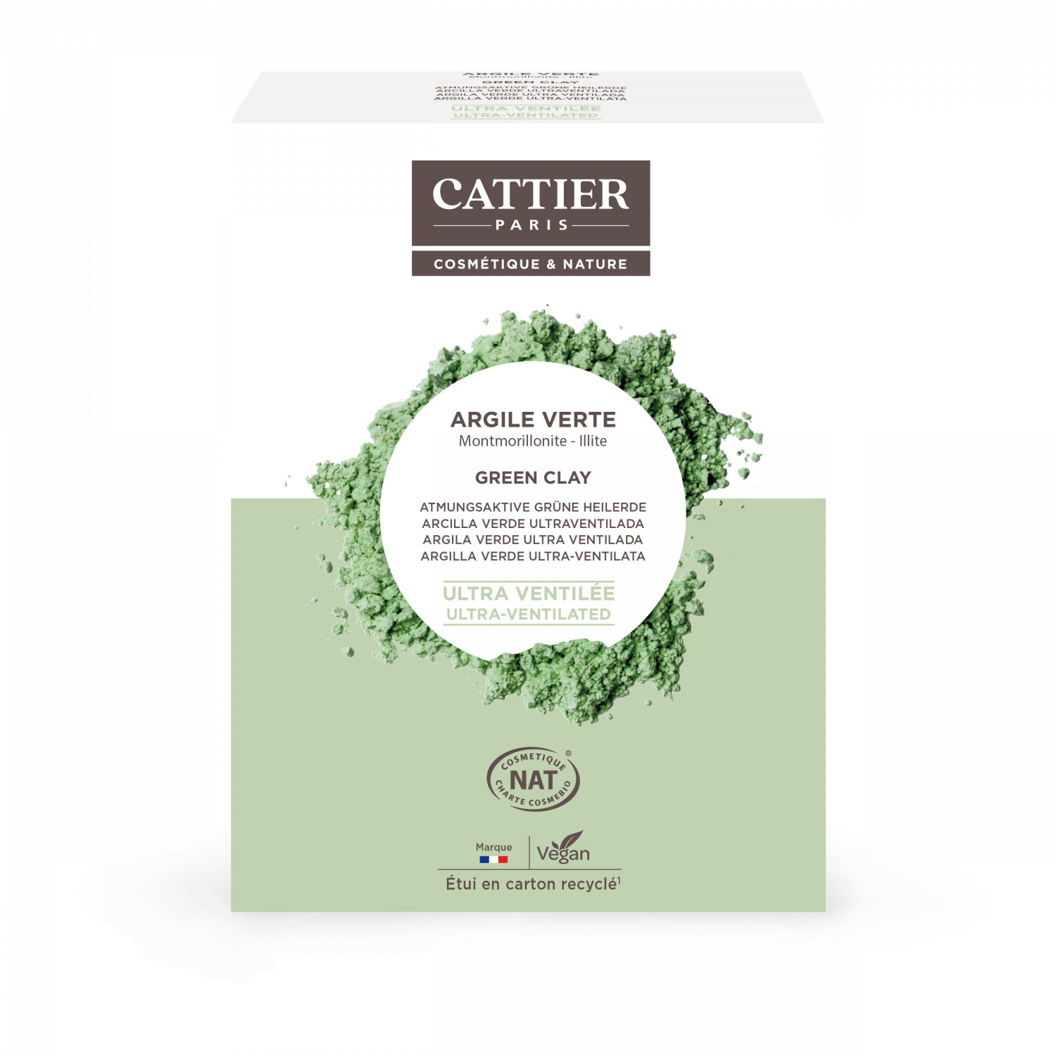 Cattier Argile Verte ultra ventilée Cattier - boîte 250 g