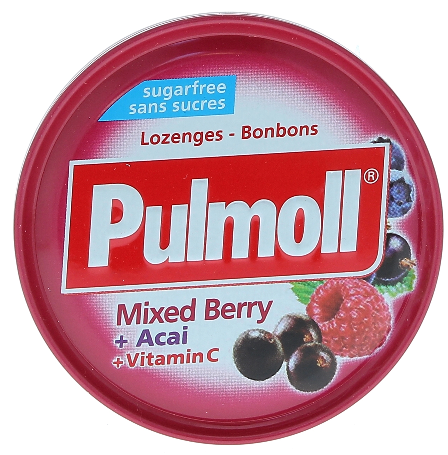 Bonbons fruits rouges sans sucres Pulmoll - pastilles vitamine c