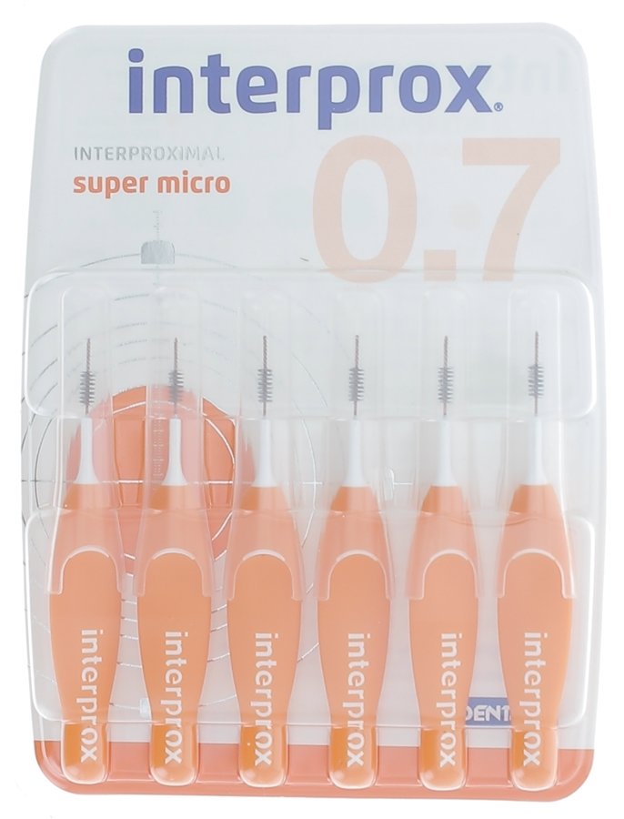 Brossettes interdentaires cylindriques manche pliable Interprox x6
