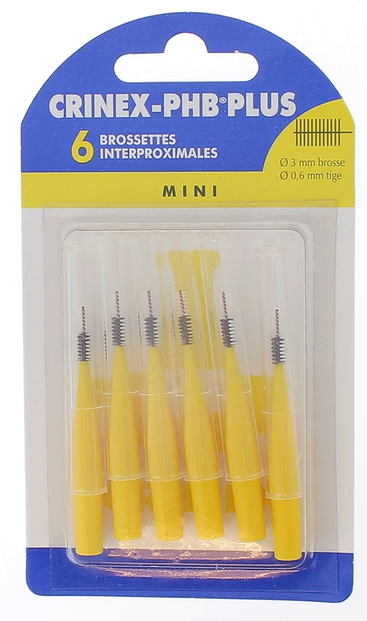 Brossettes interdentaires cylindriques Crinex PHB Plus - hygiène dentaire