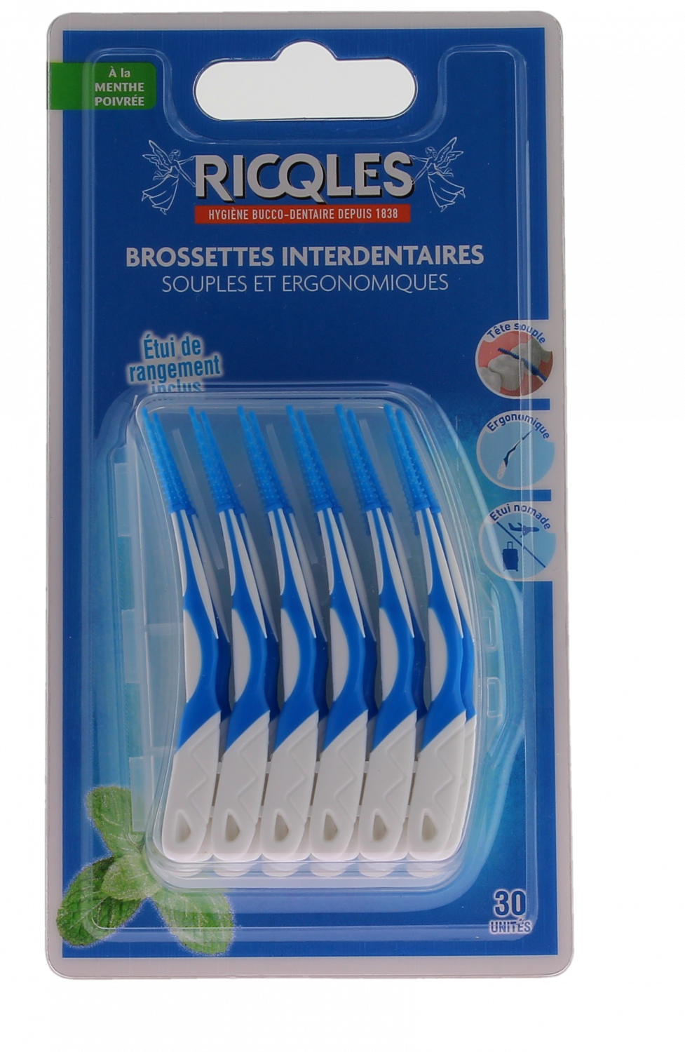 Brossettes interdentaires souples et ergonomiques Ricqles - hygiène ...