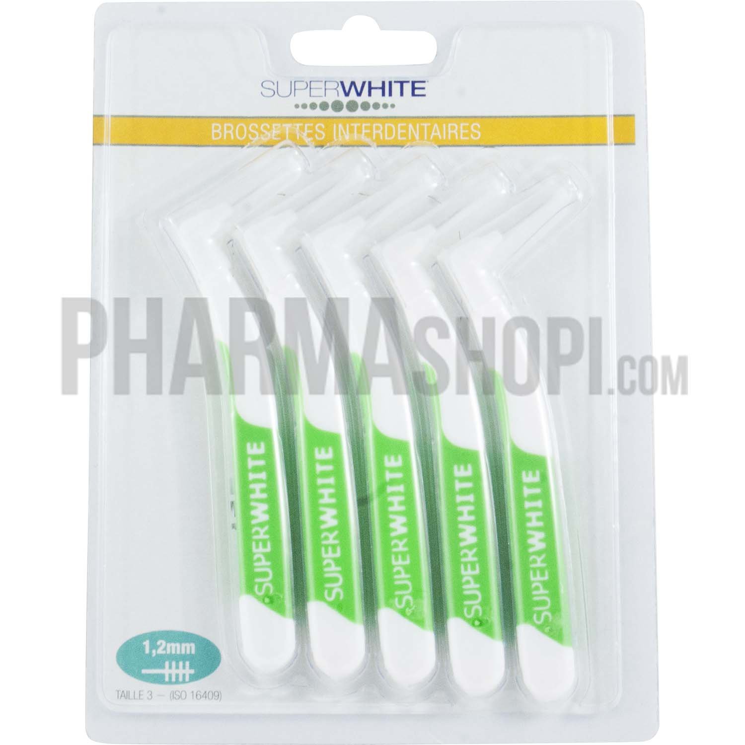 Brossettes interdentaires 1.2mm Superwhite élimine la plaque dentaire
