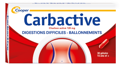 Carbactive 120mg gélule, boîte 30 gélules