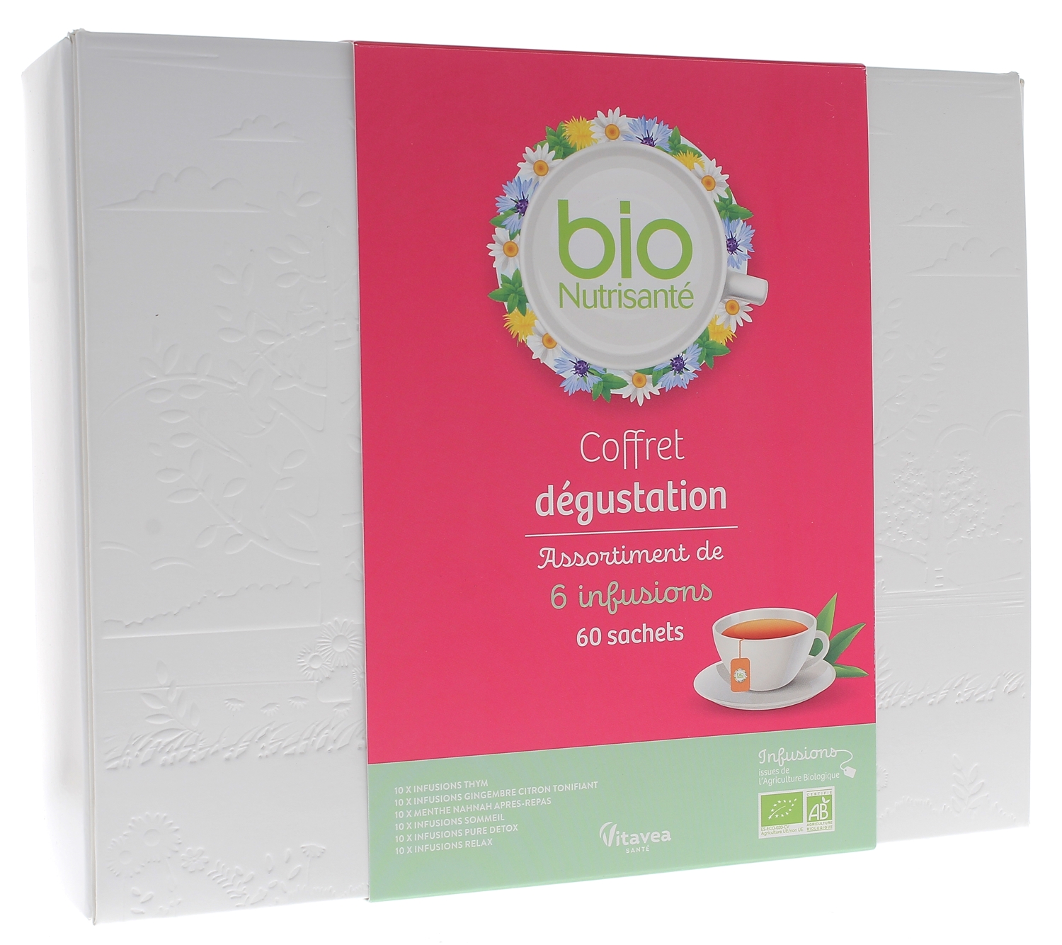 Coffret dégustation 6 infusions bio Nutrisanté - assortiment tisanes