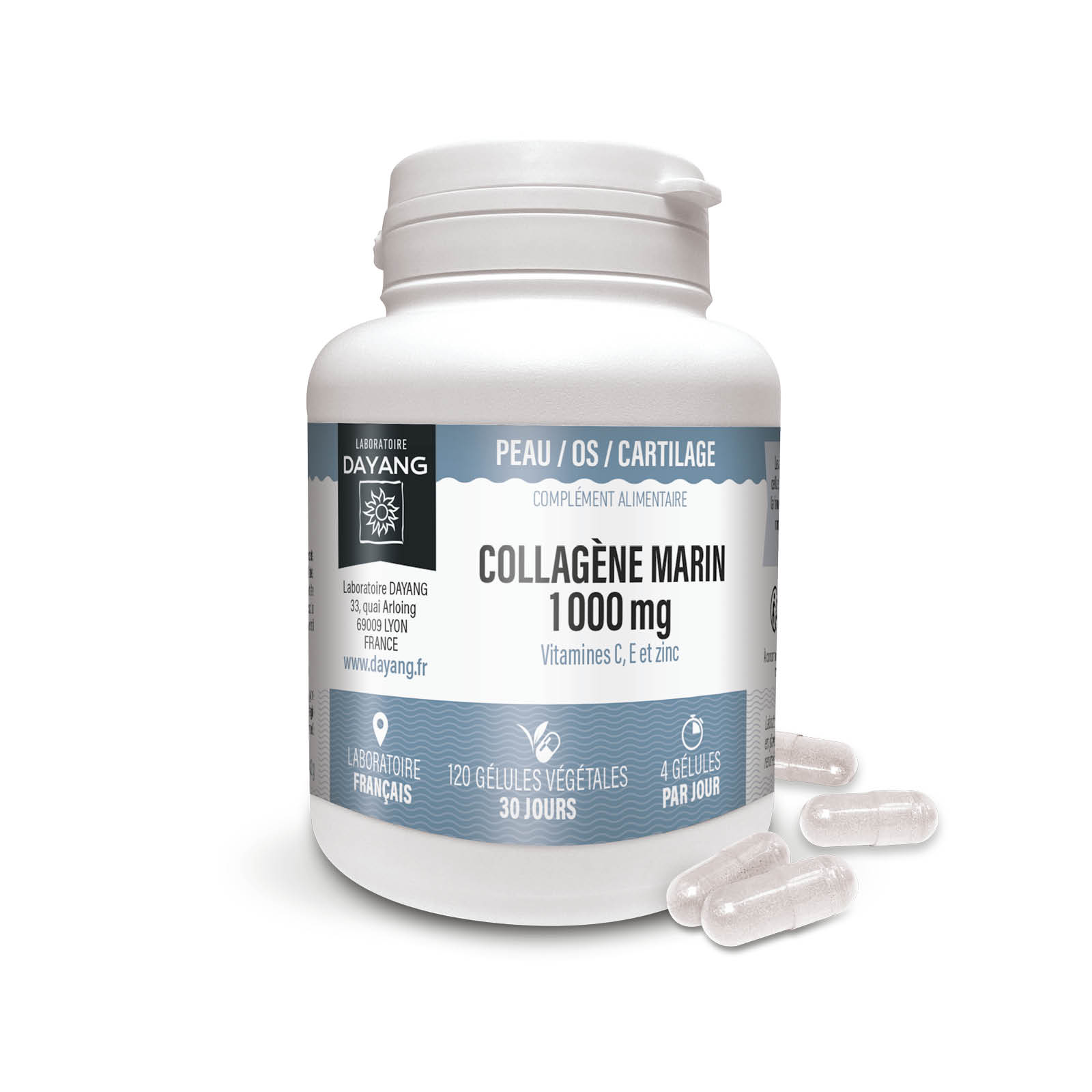 Collagène marin 1000mg Dayang - peau, os et cartilage