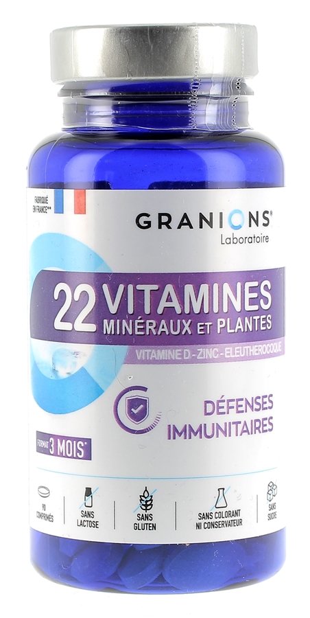 Complément alimentaire 22 vitamines minéraux et plantes Granions