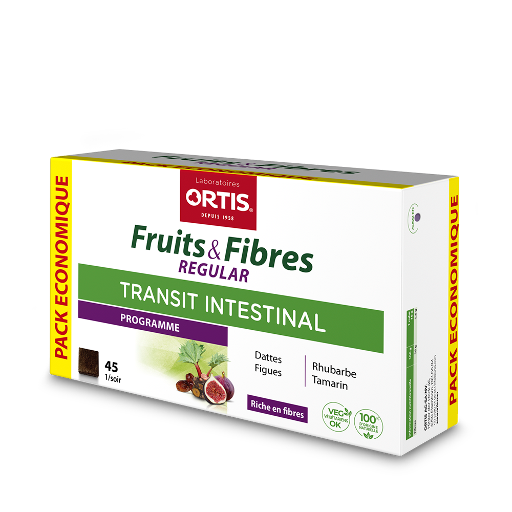Transit intestinal fruits et fibres regular Ortis - complément alimentaire