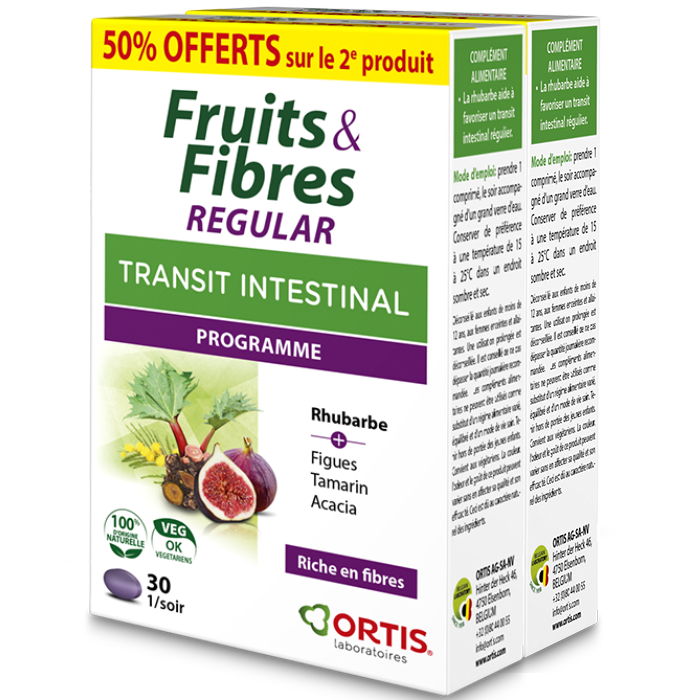 Fruits & Fibres Regular Transit intestinal Ortis - complément alimentaire