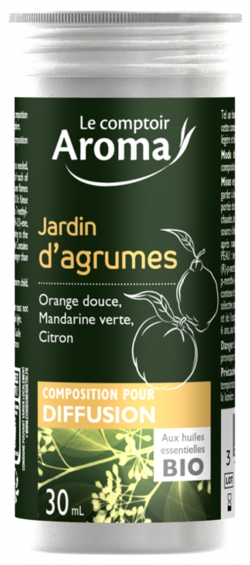 Composition pour diffusion jardin d'agrumes Le comptoir Aroma