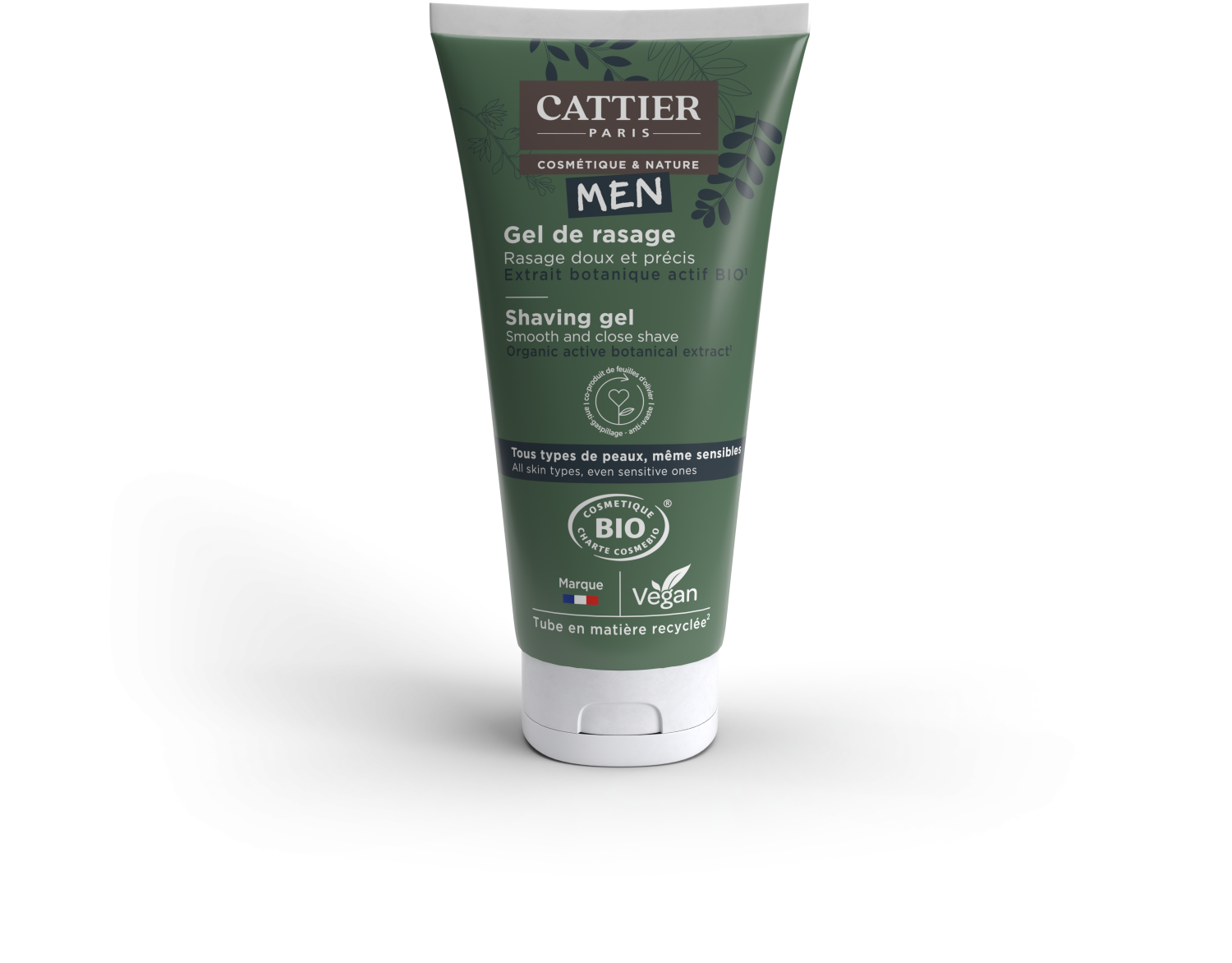 Gel de rasage bio homme Cattier - soin rasage homme