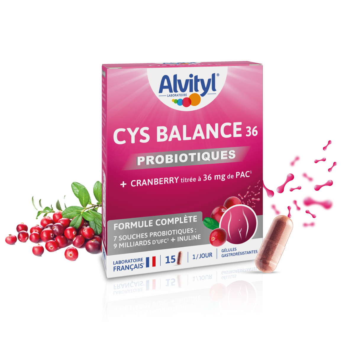 Cys Balance 36 probiotiques Alvityl - fonctionnement normal voies urinaires