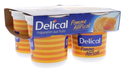 Delical Nutra'Pote pomme saveur abricot compotes - préparation aux fruits