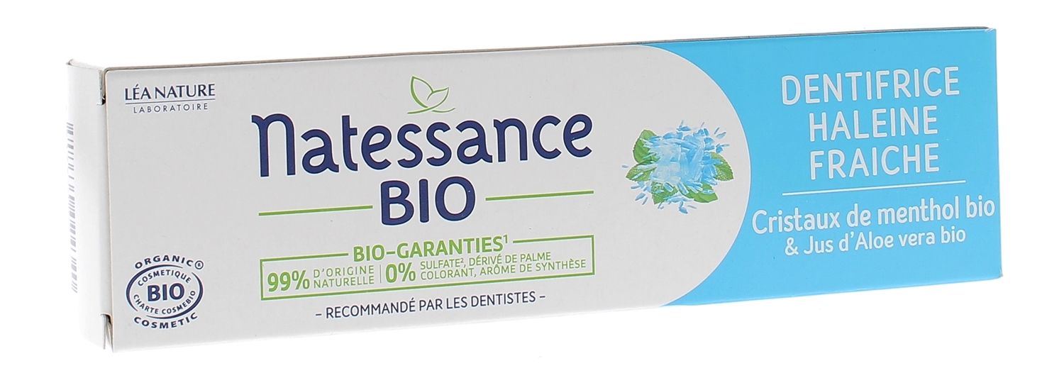 Dentifrice Haleine fraîche bio Natessance - hygiène dentaire