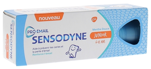 Dentifrice pro-émail junior Sensodyne - aide à prévenir les caries et ...