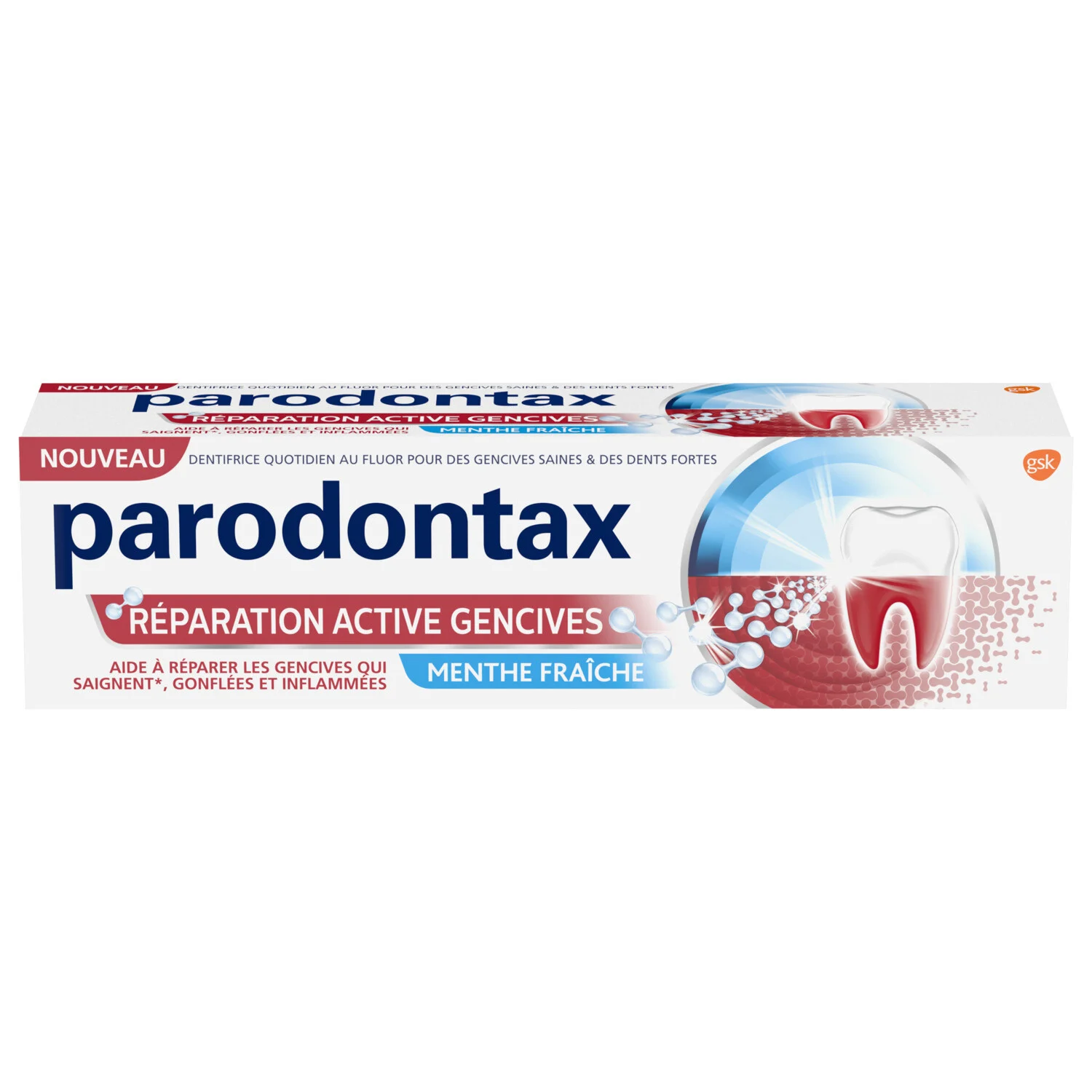 Dentifrice réparation active gencives Parodontax - saignements gencives