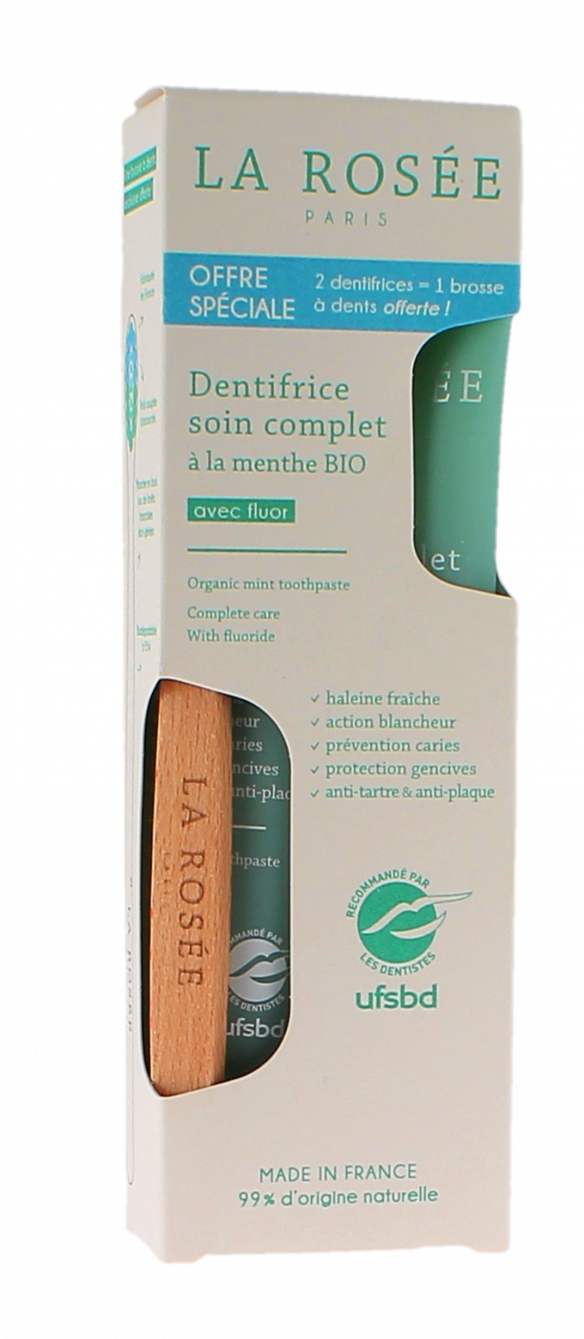 Dentifrice soin complet à la menthe bio La Rosée - haleine fraîche