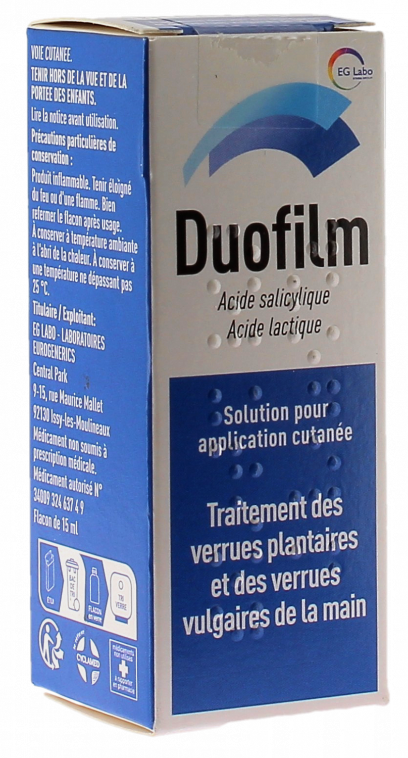 Duofilm solution pour application locale, flacon de 15 ml