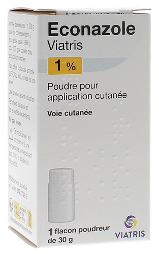Econazole 1% poudre Viatris - traitement des infections mycosiques