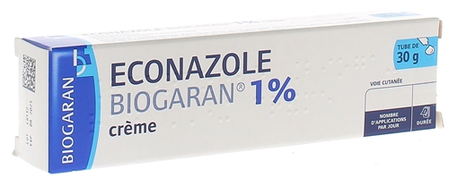 Econazole crème 1% Biogaran - élimine les champignons