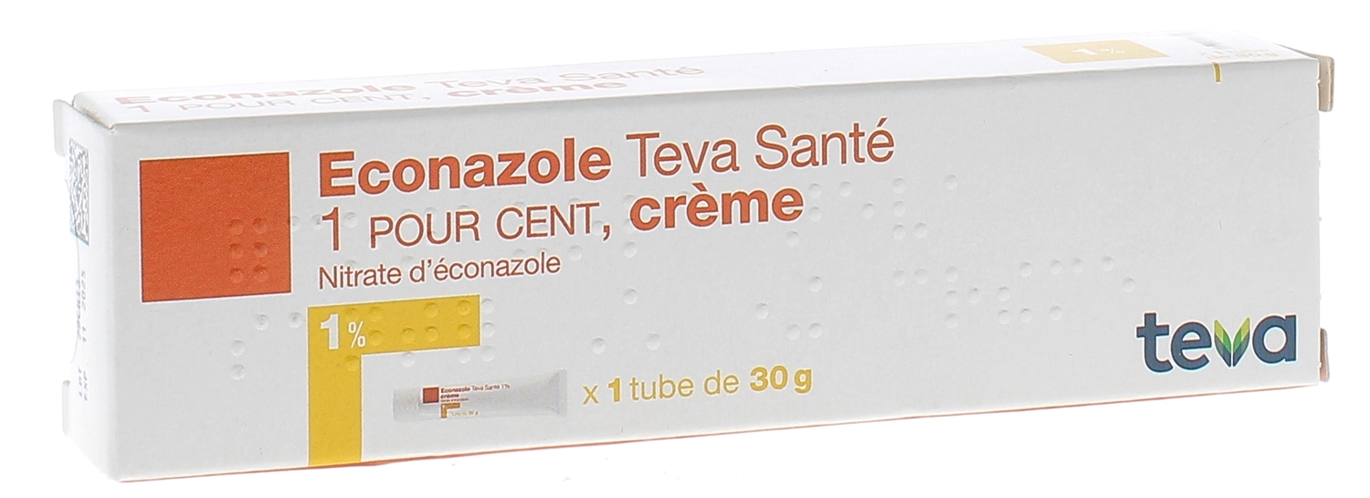 Econazole crème 1% Teva - traitement des mycoses