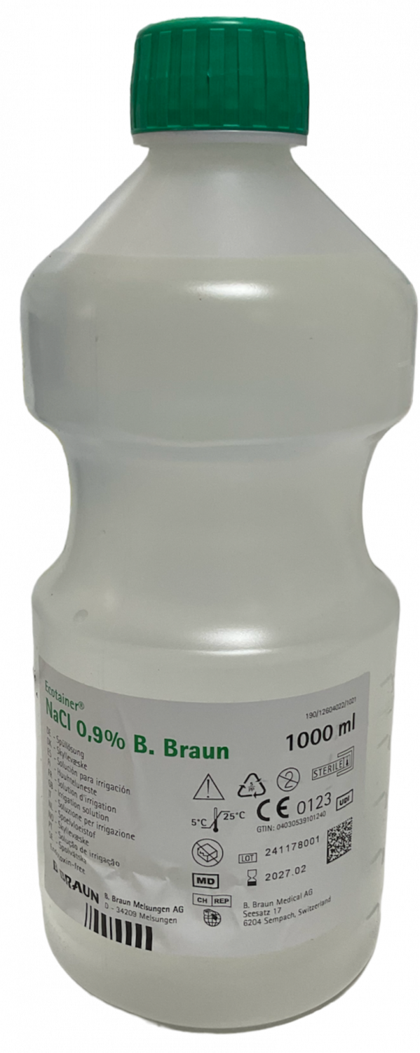 Ecotainer NaCl 0,9% Solution d'irrigation B Braun - premiers soins