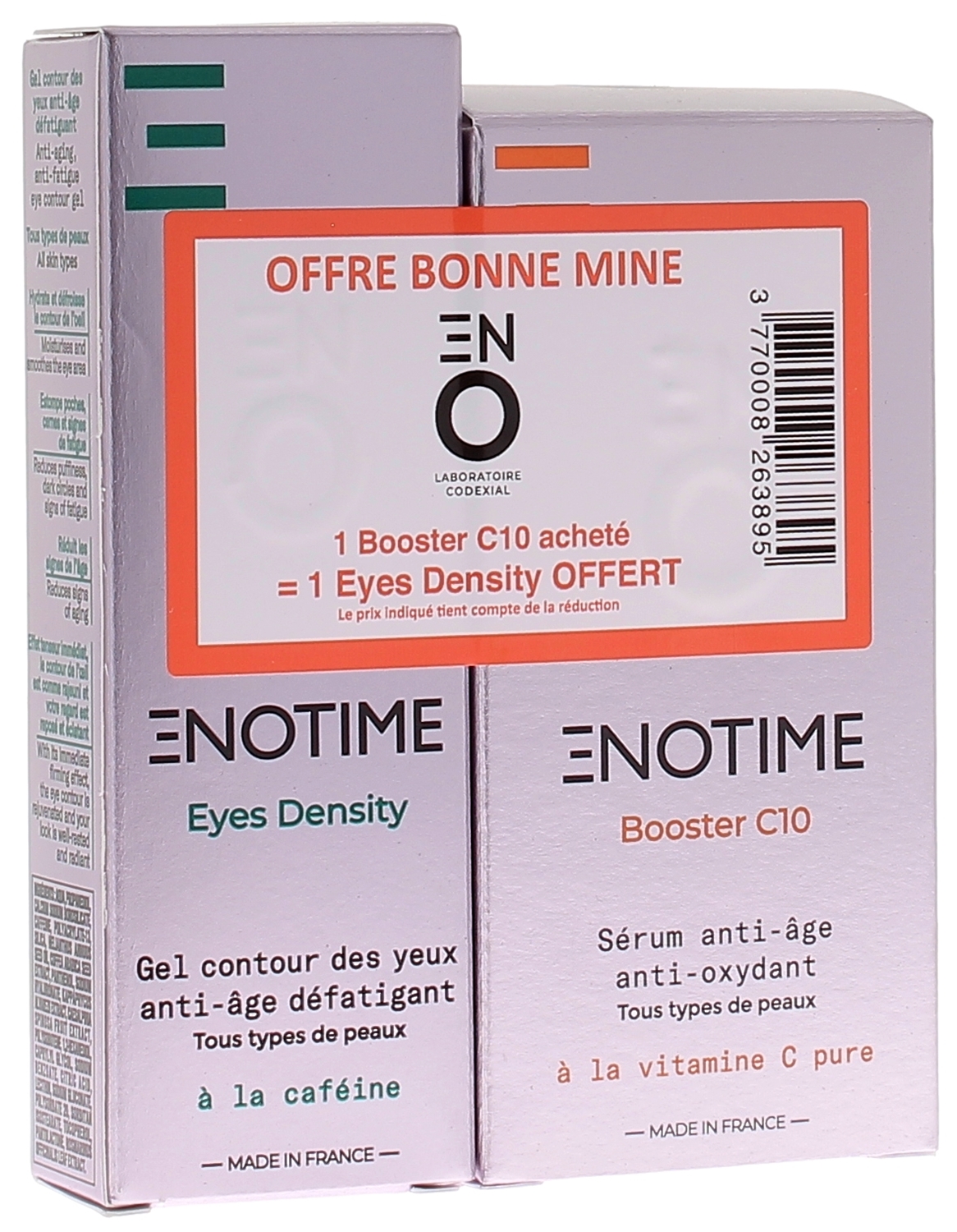Enotime duo bonne mine ENO laboratoire Codexial - booster C10 sérum ...