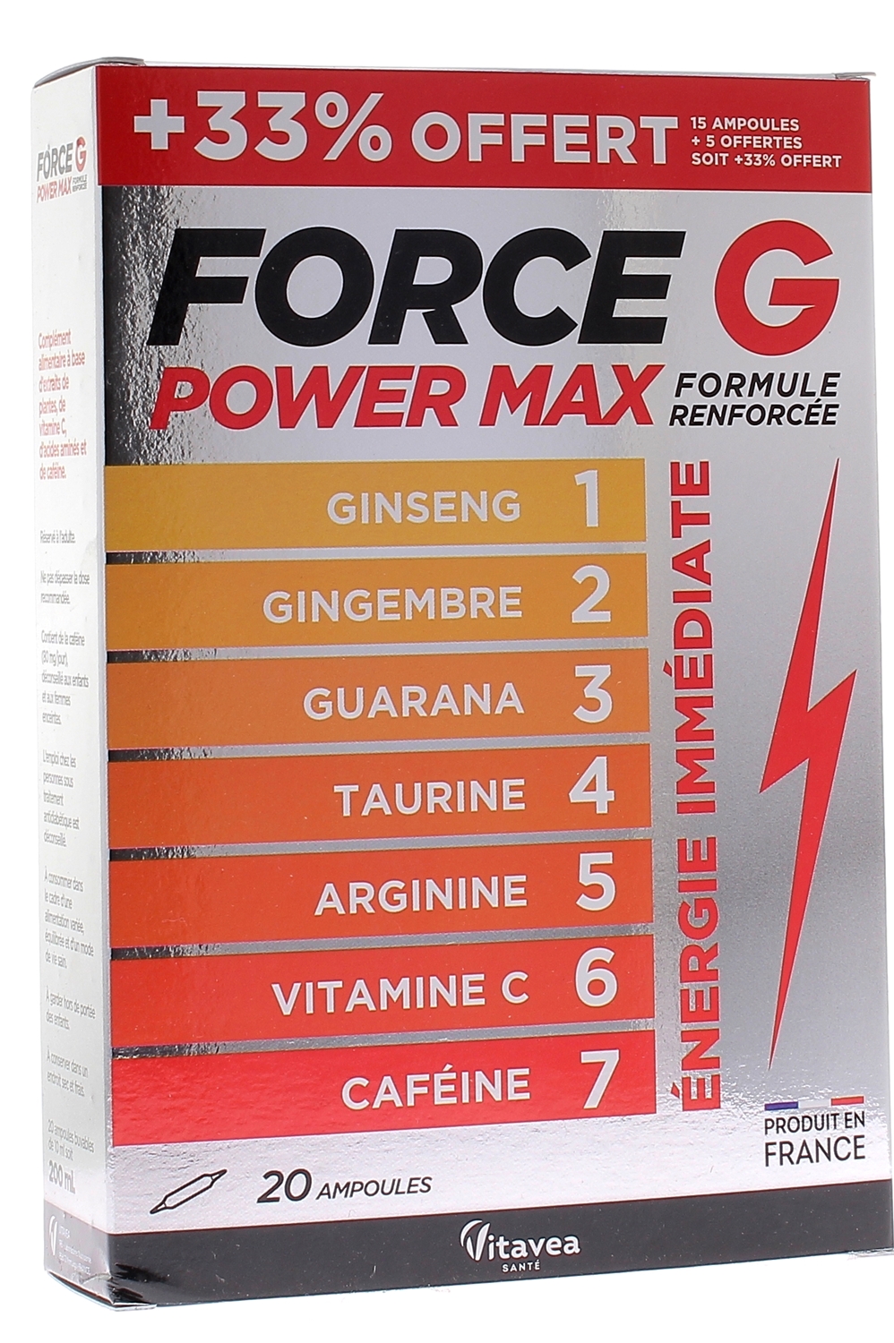 Force G Power Max Vitavea - complément alimentaire énergie