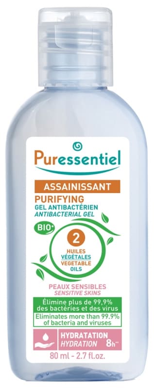 Gel antibactérien Assainissant Peaux Sensibles aux 2 huiles végétales ...