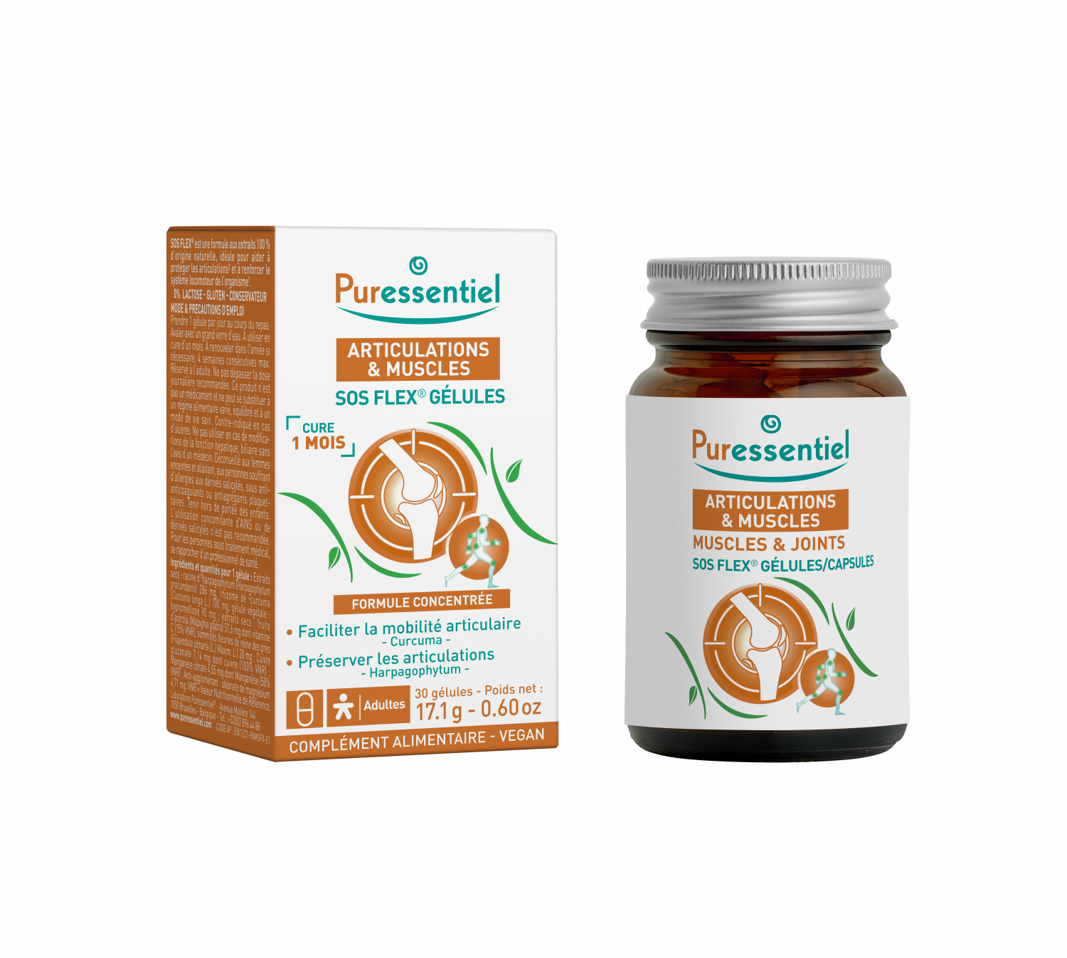 Gélules S.O.S Flex Articulations & muscles Puressentiel - complément ...