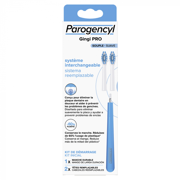 Gingi pro Brosse à dents à tête souple remplaçable Parogencyl - hygiène ...
