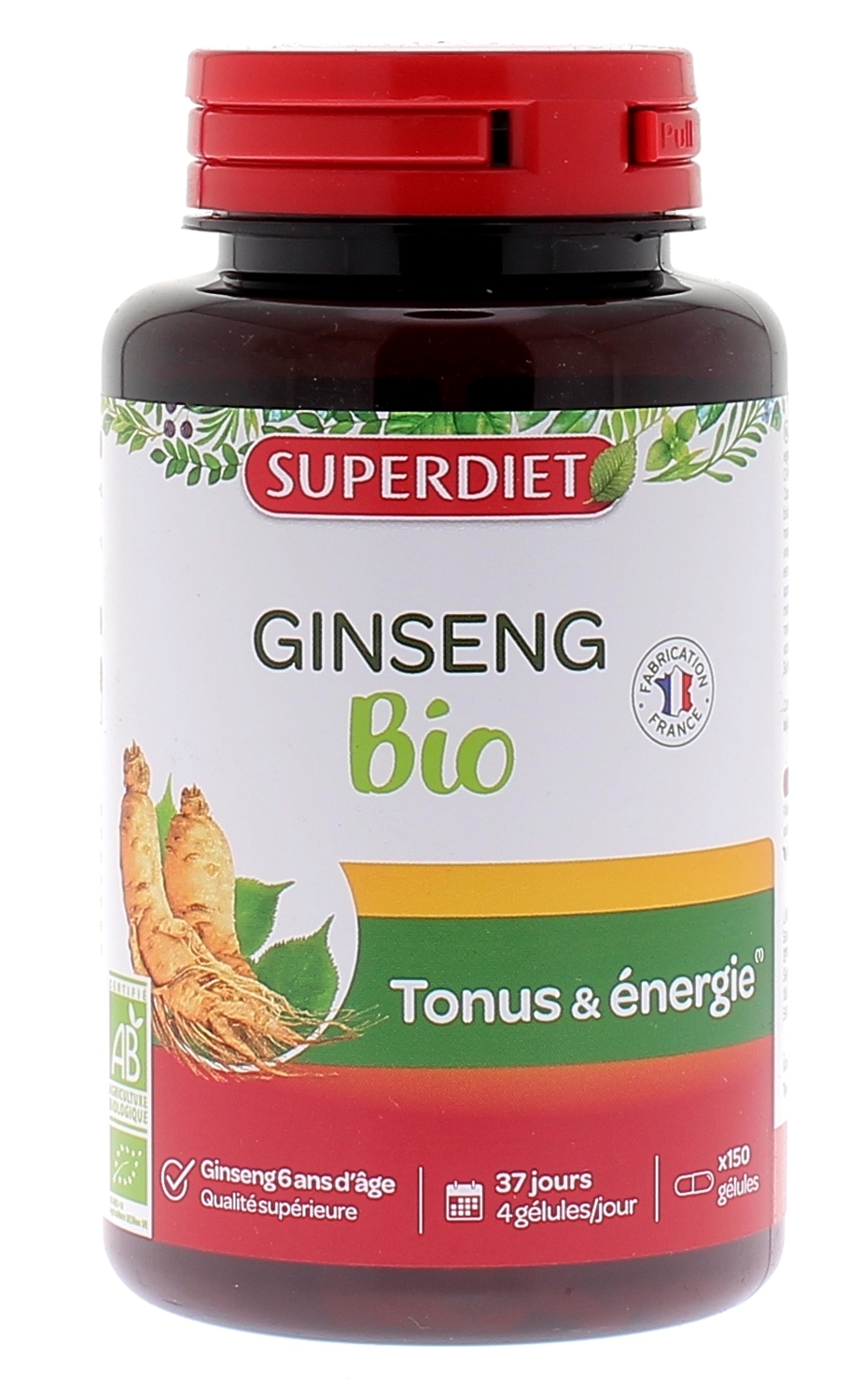 Ginseng ( panax pur) BIO Super Diet - 150 gélules