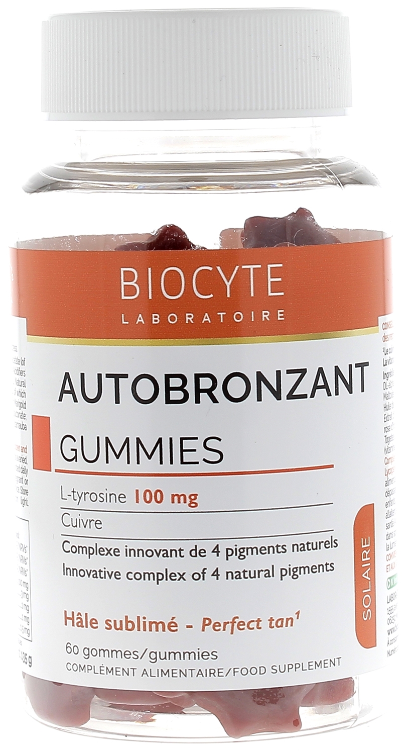 Autobronzant gummies Biocyte - aide au bronzage