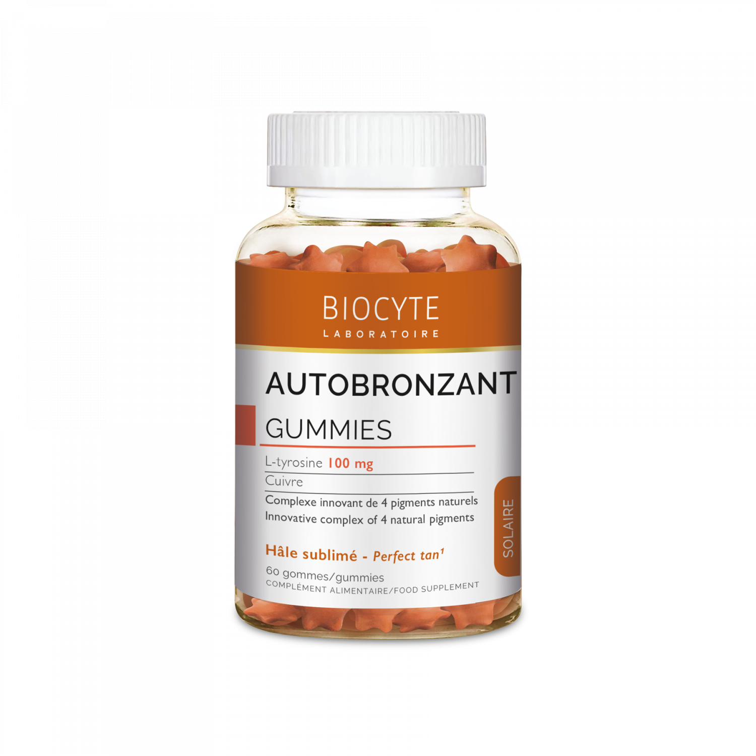 Autobronzant gummies Biocyte - aide au bronzage