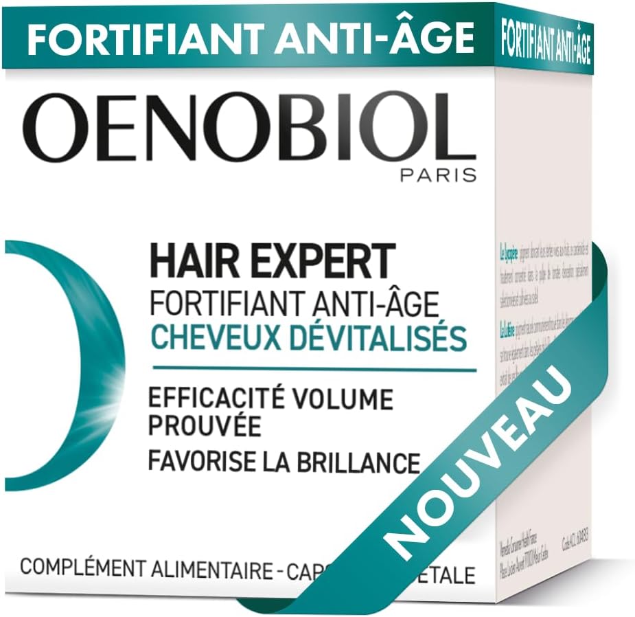 Hair Expert Fortifiant anti-âge Oenobiol - complément alimentaire cheveux