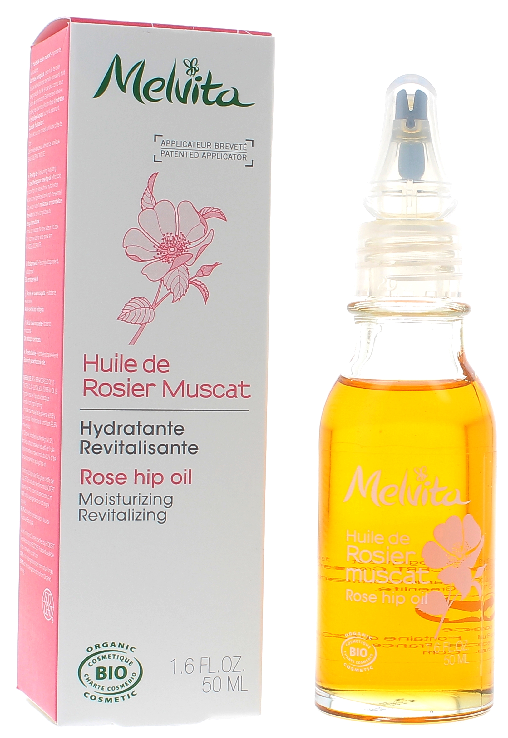 Melvita Huile de rosier muscat BIO Melvita - flacon goutte à goutte 50 ml