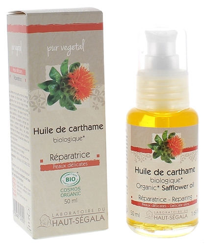 Huile végétale Carthame bio Haut-Ségala - réparatrice peaux délicates