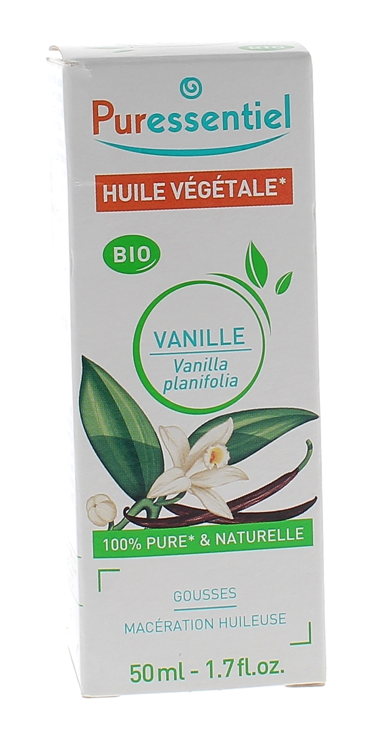 Huile végétale vanille bio Puressentiel - huile de massage