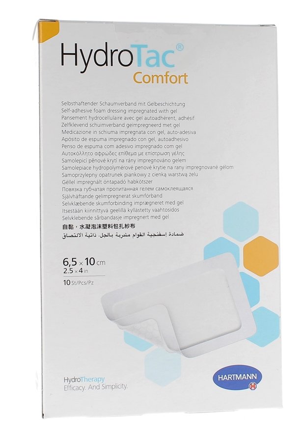 HydroTac Comfort Pansement hydrocellulaire avec gel autoadhérent 6,5x10 ...