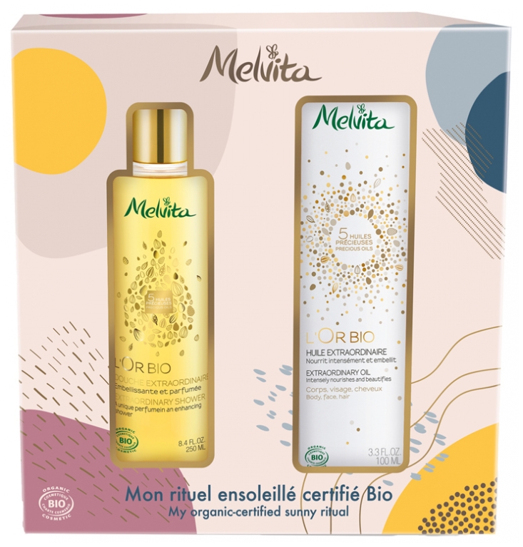 L'Or Bio Coffret Mon rituel ensoleillé bio Melvita - coffret soins corps