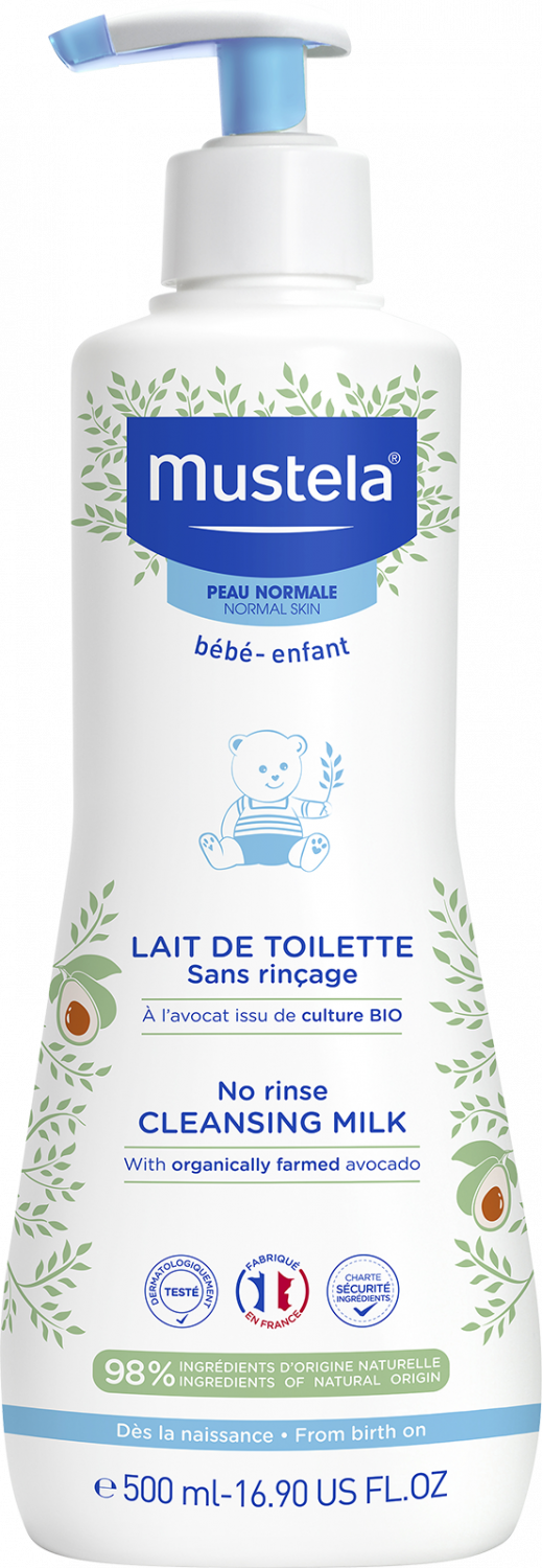 Lait de toilette sans rinçage nettoie et protège la peau normale bébé ...