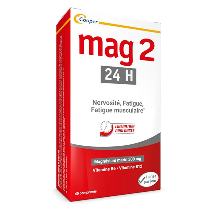 Mag 2 24h Magnésium marin Cooper - fatigue et nervosité