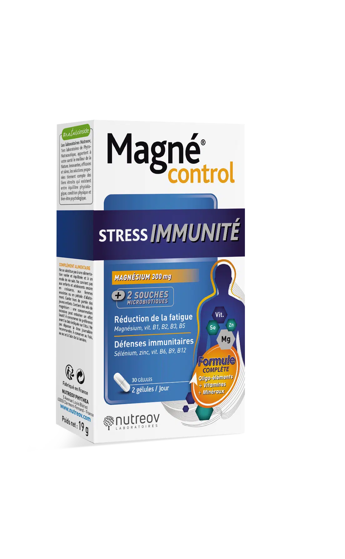 Magné Control stress immunité Nutreov - complément alimentaire anti-fatigue