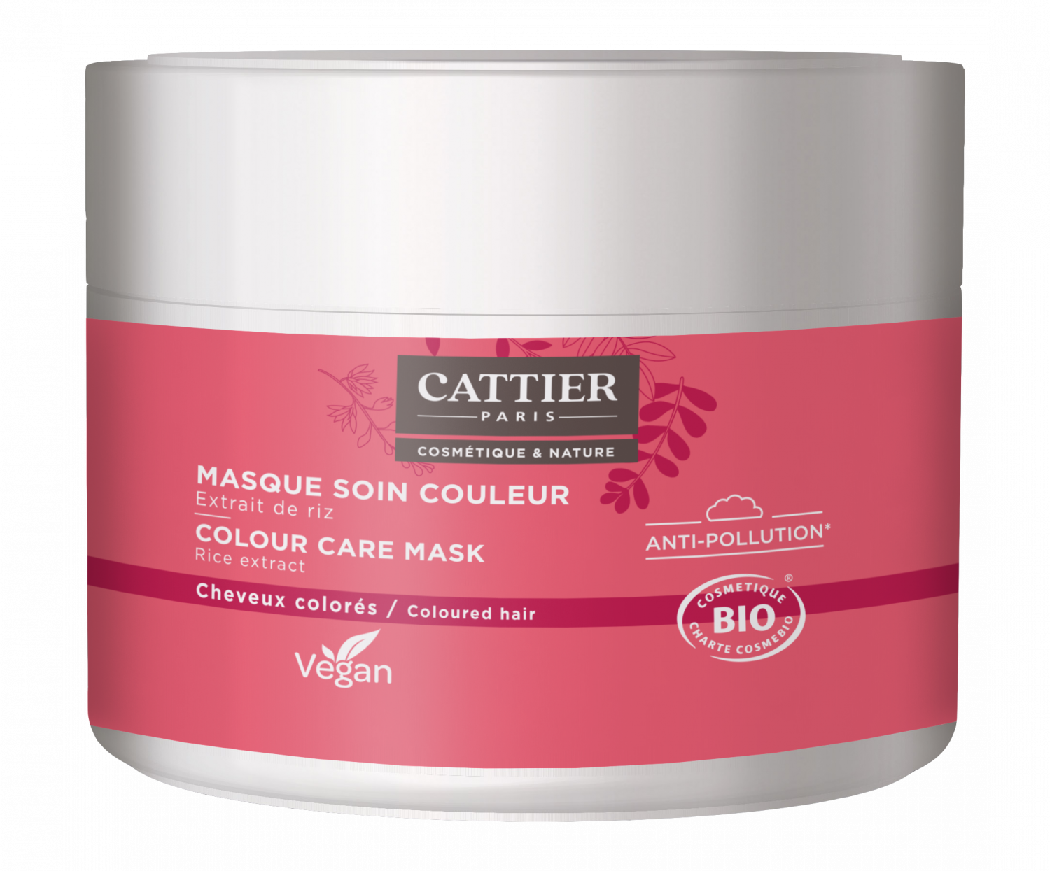 Masque Soin Couleur cheveux colorés Cattier
