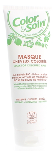 Masque cheveux colorés Color&soin - préserve, sublime et démêle