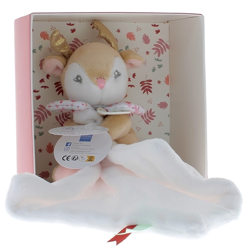 Mini doudou renne mouchoir Doudou et compagnie - idée cadeau de naissance