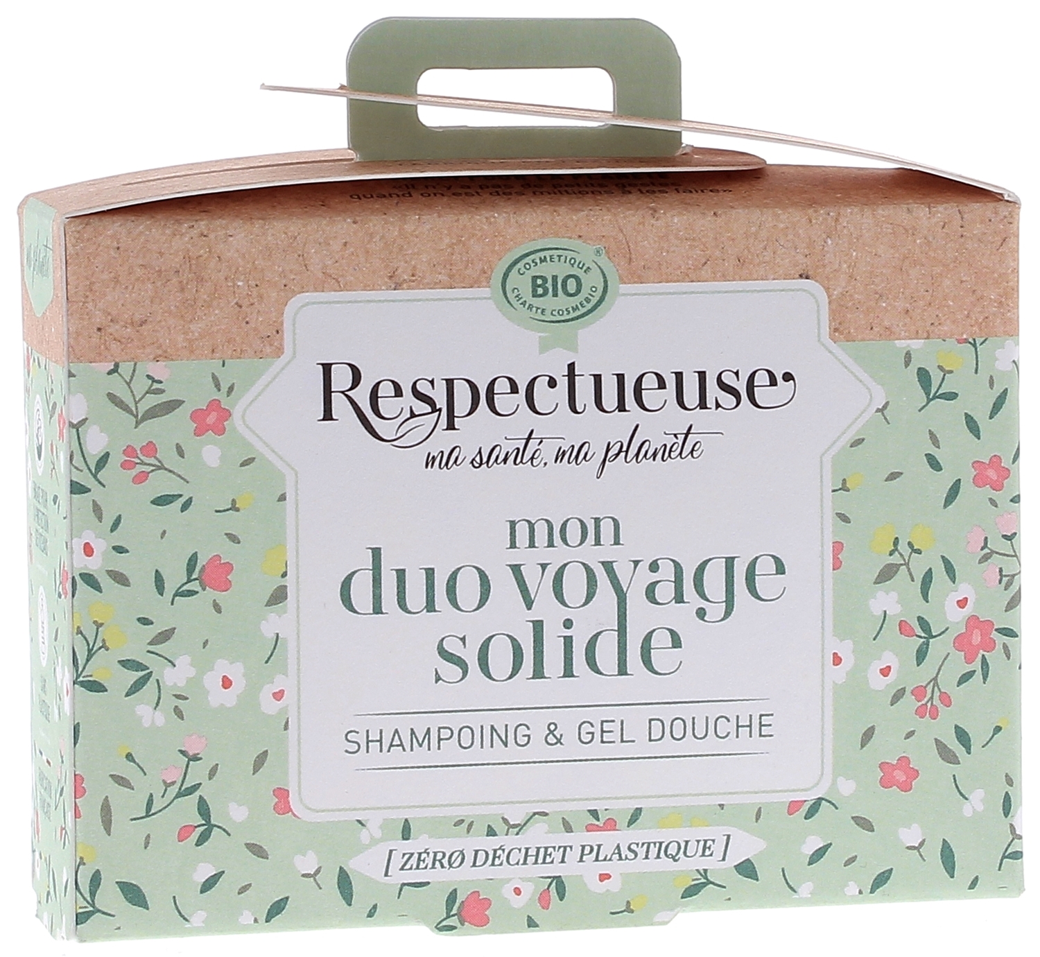 Mon duo voyage solide Respectueuse - gel douche & shampoing solide